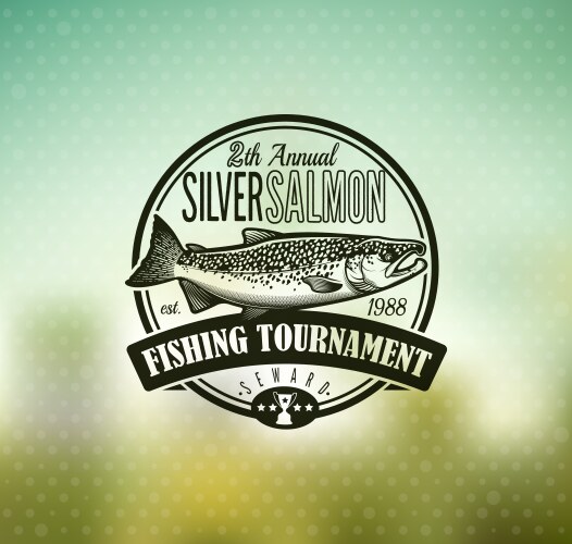 Fishing logo salmon fish icon Royalty Free Vector Image Fishing logo salmon fish icon Royalty Free Vector Image