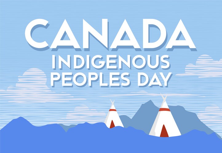 Happy canada indigenous peoples day for all Vector Image