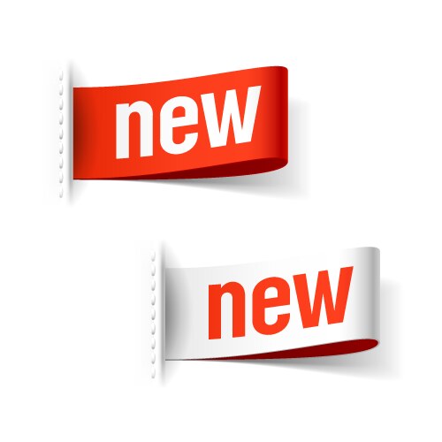 New labels Royalty Free Vector Image - VectorStock