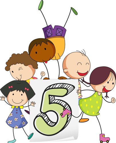 Number 5 Cartoon Vector Images (over 4,300)