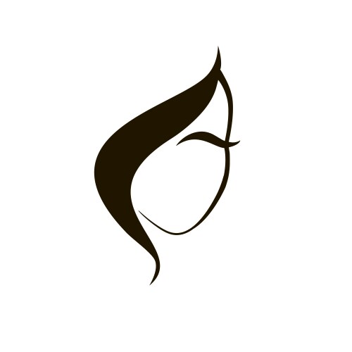 Beautiful woman logo Royalty Free Vector Image