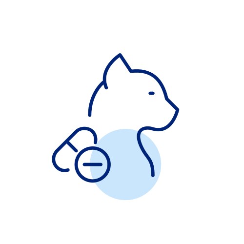 Cat and pest control symbol pet insecticide Vector Image