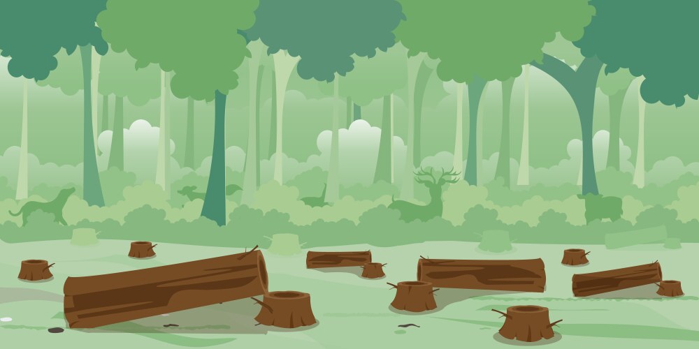 Cartoon Cutting Down Trees Vector Images (over 120)