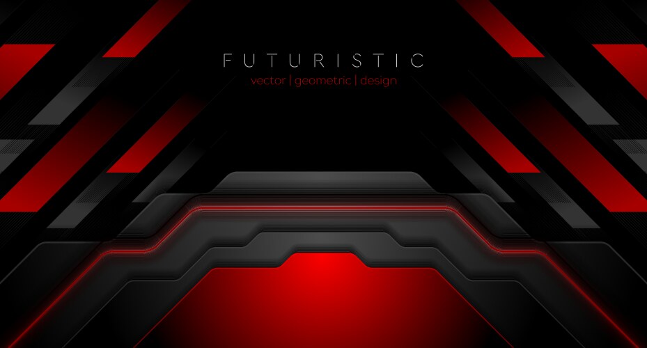 Red black tech contrast background with earth Vector Image