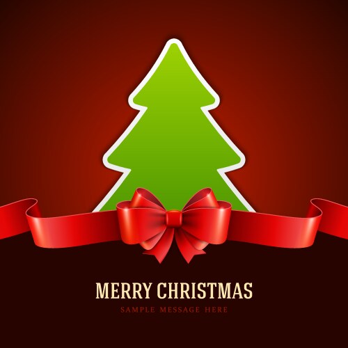 Christmas tree from paper ribbon Royalty Free Vector Image