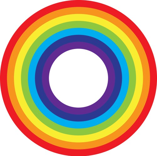 Abstract colorful rainbow circle frame Royalty Free Vector