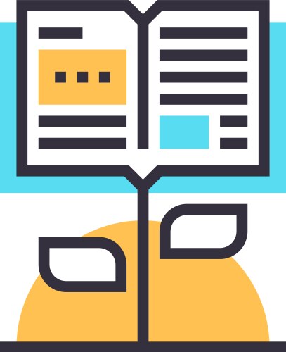 Knowledge sharing growth and collaborative Vector Image