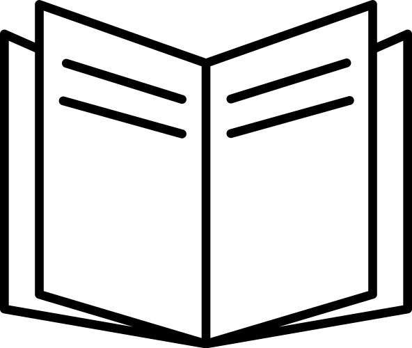 Literary exploration icon set book reading symbol Vector Image