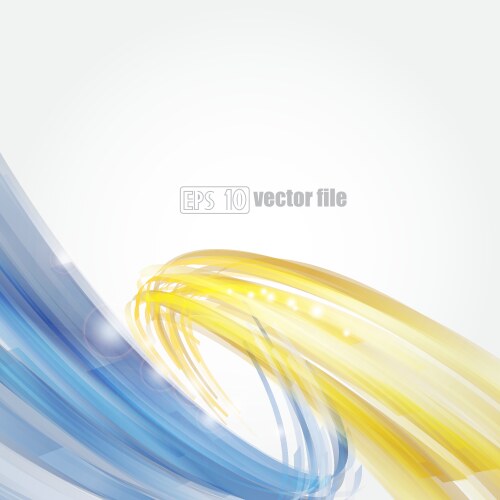 Abstract bright blue and gold background Vector Image