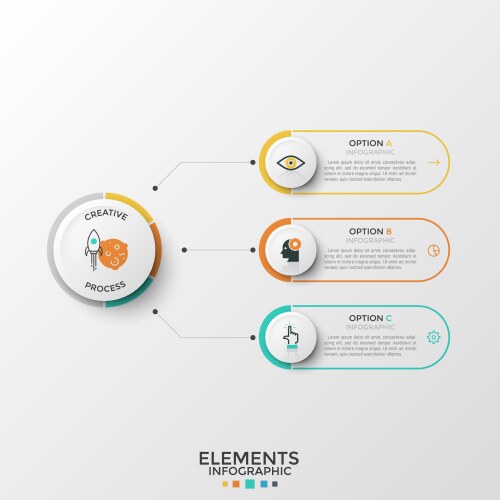 Measuring infographic templates with connected Vector Image