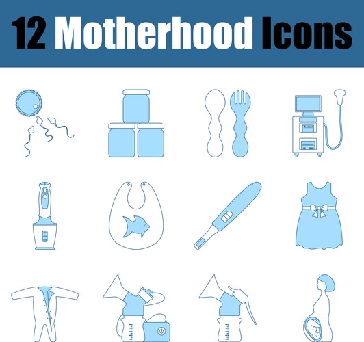 Motherhood icon set Royalty Free Vector Image - VectorStock