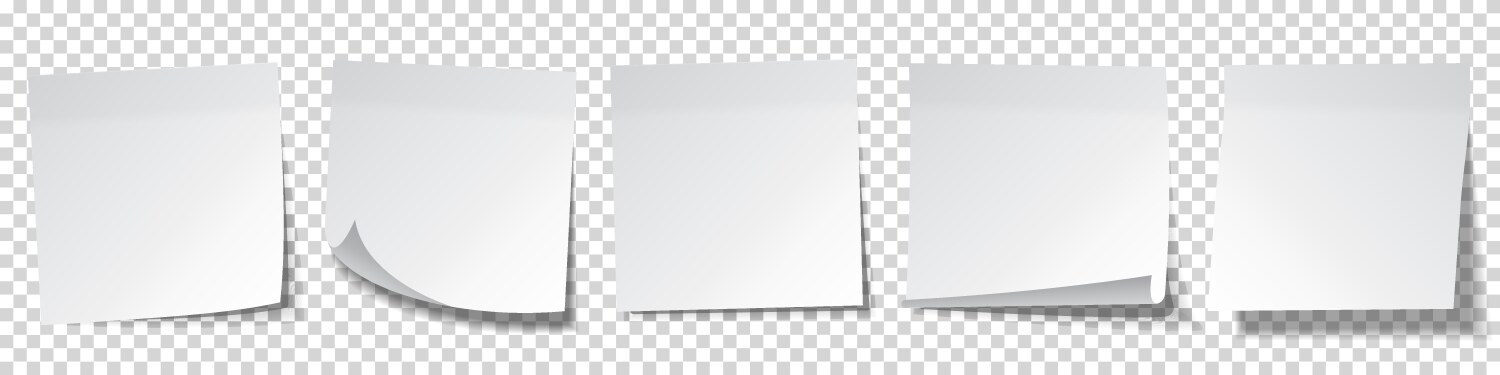 Set of blank orange sticky notes isolated Vector Image