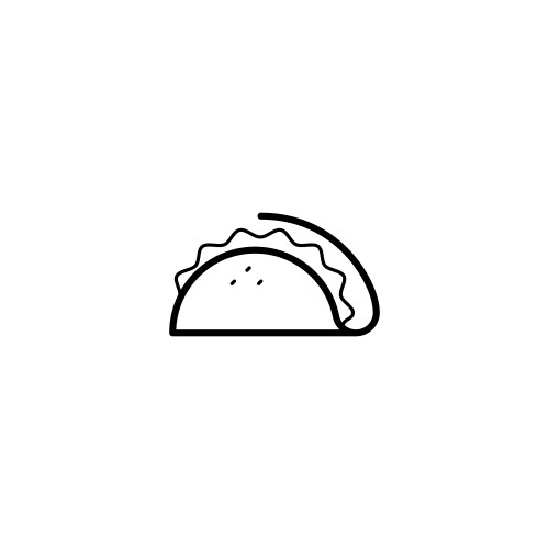 Taco simple sign Royalty Free Vector Image - VectorStock