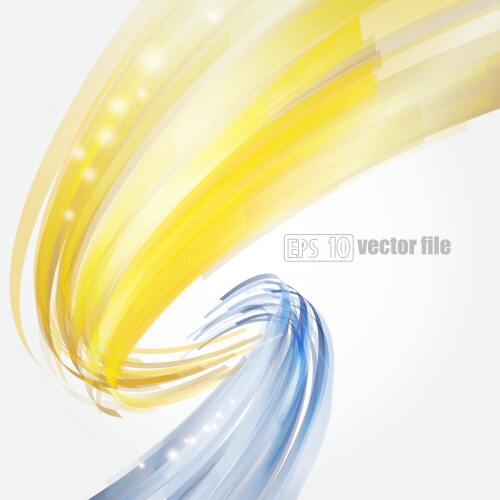 Abstract bright blue and gold background Vector Image
