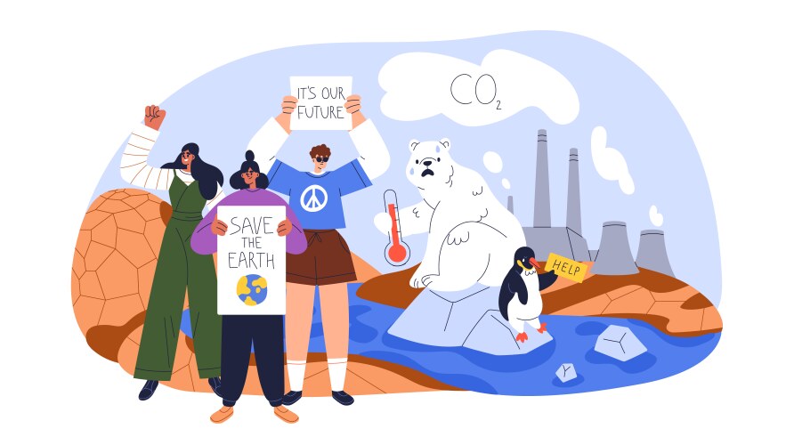 Climate change global warming Royalty Free Vector Image