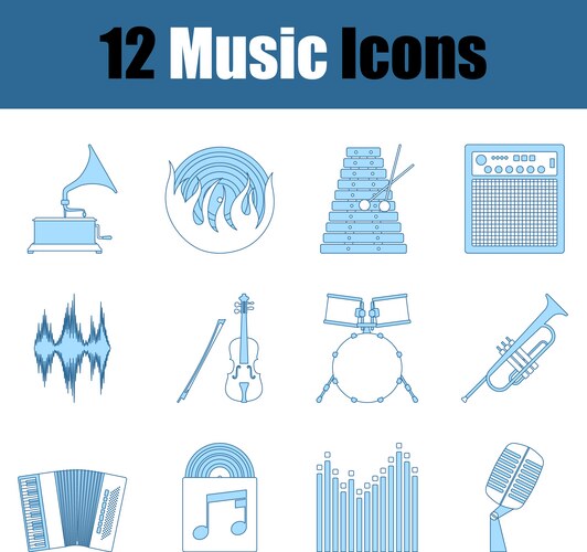 Music icon set Royalty Free Vector Image - VectorStock