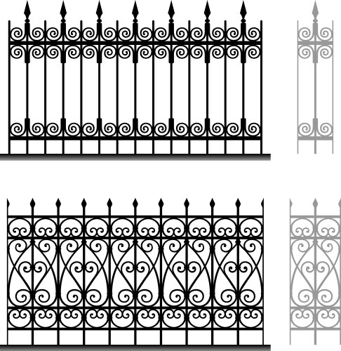 Railings and fences Royalty Free Vector Image - VectorStock
