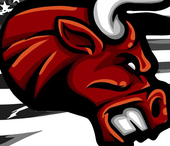 Angry bull head Royalty Free Vector Image - VectorStock