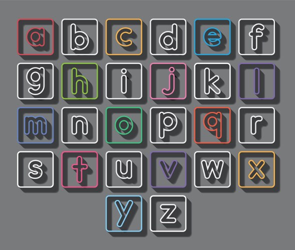 Collage alphabet letters made from Royalty Free Vector Image