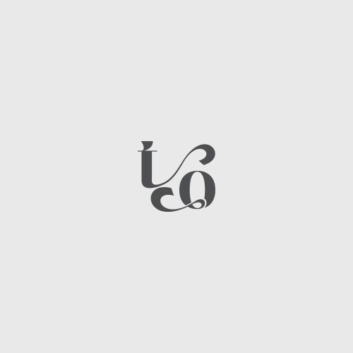 Beauty monogram initial logo simple Royalty Free Vector