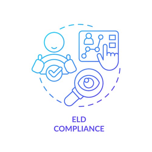 Regulatory compliance blue gradient concept icon Vector Image