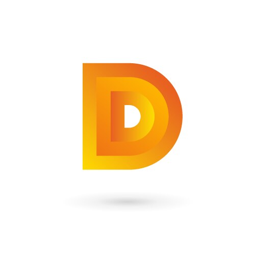 Letter d sign design template element Royalty Free Vector