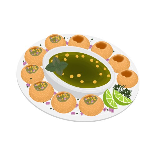 Pani Puri Vector Images (32)