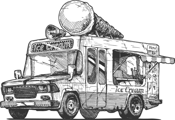 Ice Cream Black and White Vector Images (over 62,000)