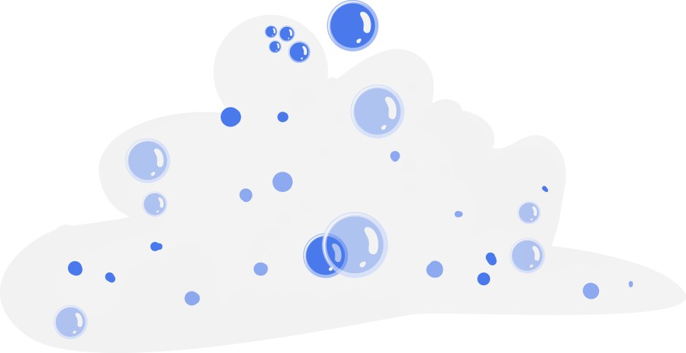 Y bath soap foam cartoon Royalty Free Vector Image