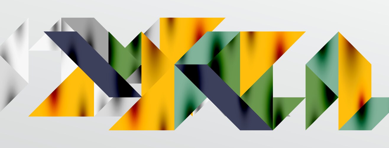 Tech minimal overlapping triangle shapes elements Vector Image