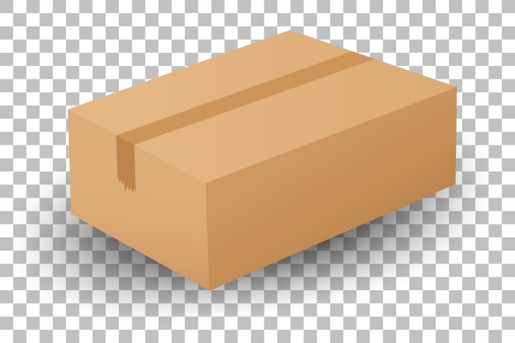 Empty open and closed cardboard box isolated Vector Image