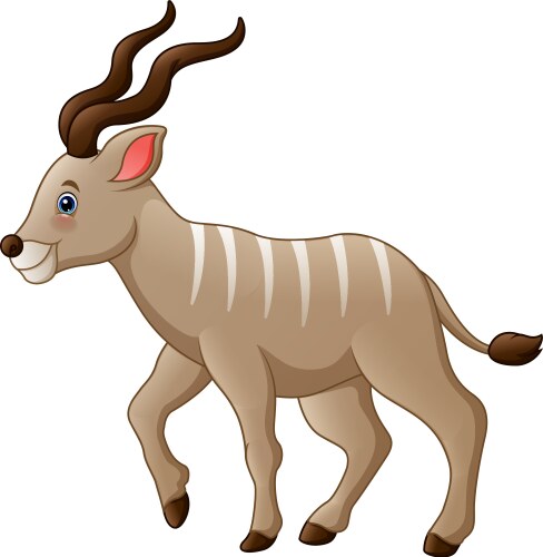 Cute oryx cartoon Royalty Free Vector Image - VectorStock