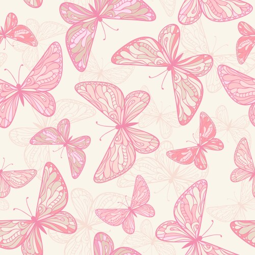 Seamless background with butterflies Royalty Free Vector
