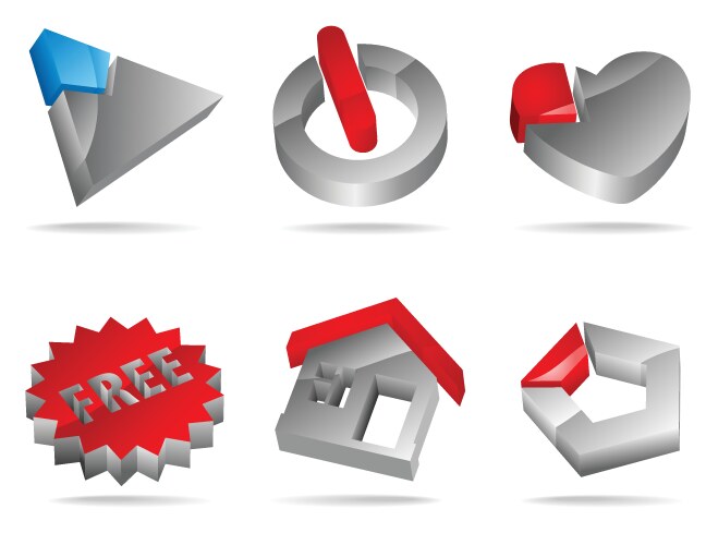 Cyclic diagram with three steps and icons eps 10 Vector Image