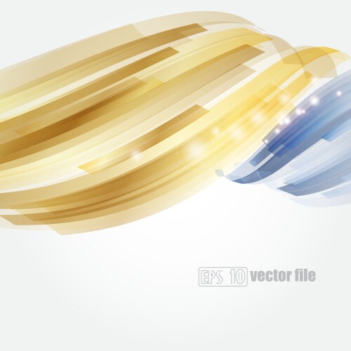 Abstract bright blue and gold background Vector Image