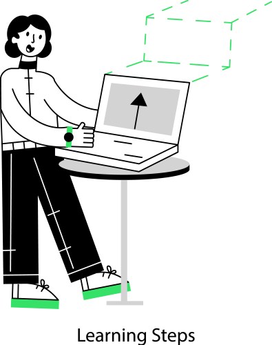 Check outline mini of learning steps Royalty Free Vector