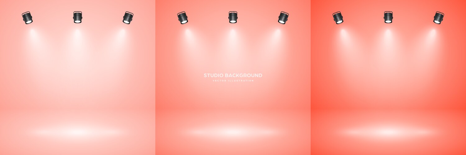 Empty orange studio abstract backgrounds Vector Image