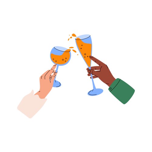 Cheers toast vintage beer badge alcoholic label Vector Image