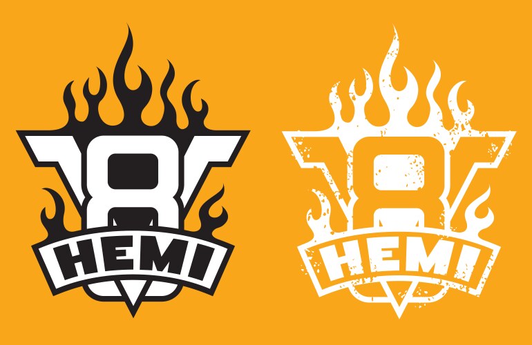 Shirt design muscle car with big engine Royalty Free Vector