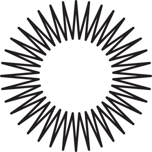 52 point star line icon Royalty Free Vector Image