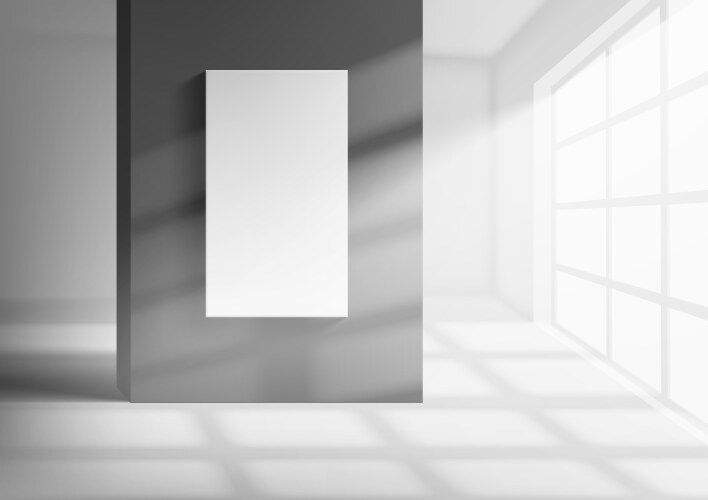 3d room interior with sunlight beam Royalty Free Vector