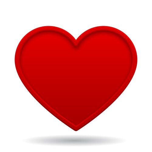 Red heart symbol Royalty Free Vector Image - VectorStock