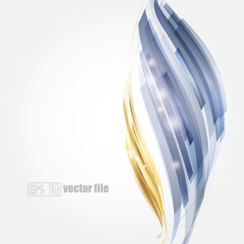 Abstract bright blue and gold background Vector Image