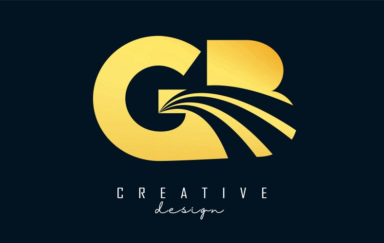 Outline gb g b letter logo with cut Royalty Free Vector