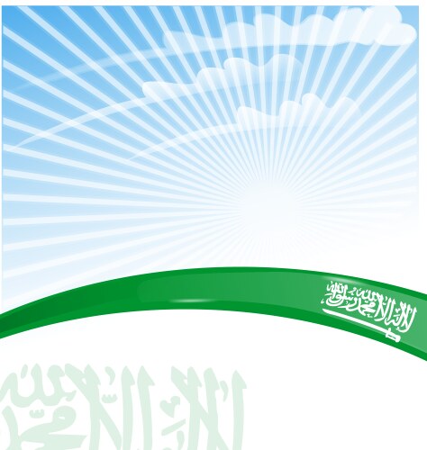 Saudi arabia flag background Royalty Free Vector Image