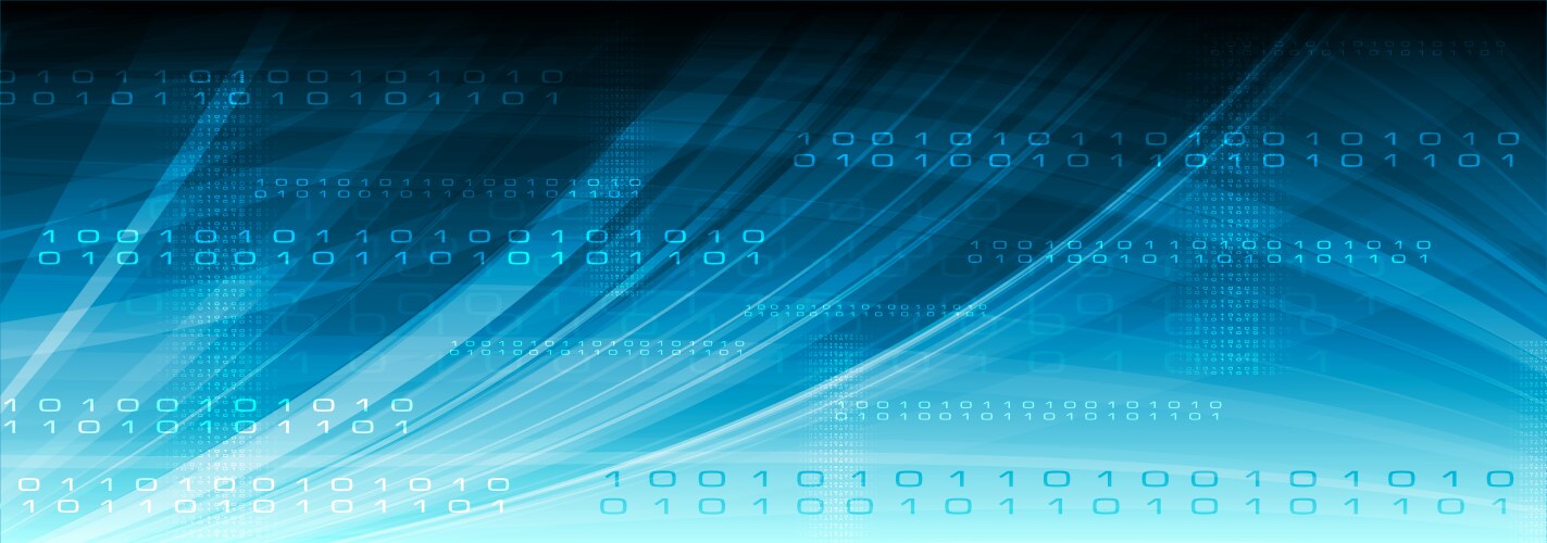 Cyber security concept on binary code background Vector Image