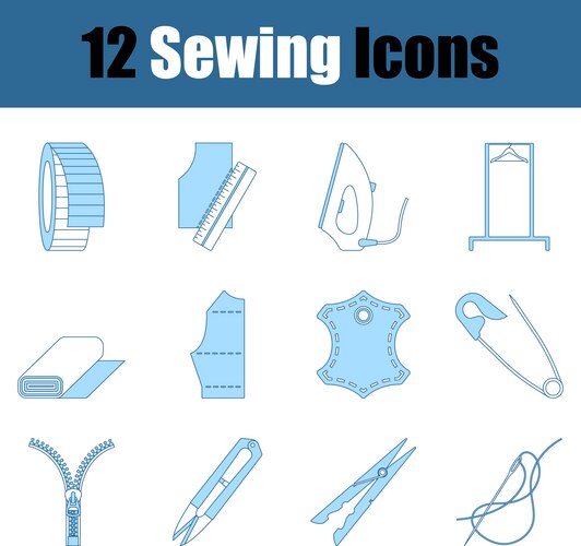 Textile icons Royalty Free Vector Image - VectorStock