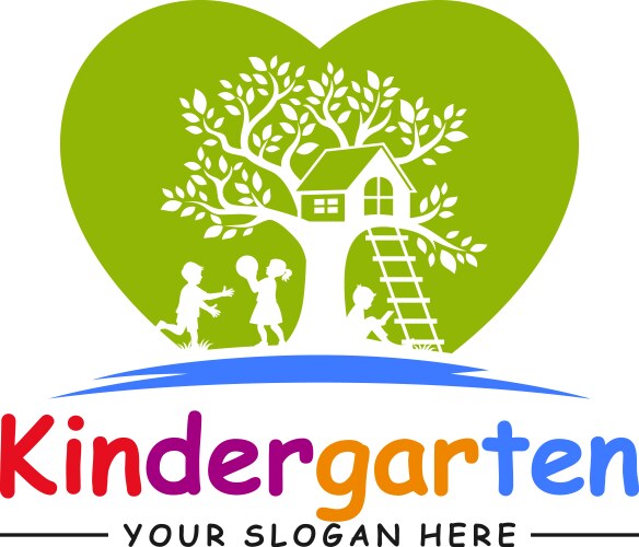 Kindergarten logo Royalty Free Vector Image - VectorStock