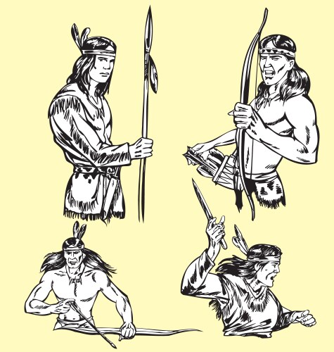 Native American Tribal Emblems Royalty Free Vector Image