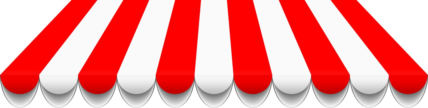 Realistic outdoor awning Royalty Free Vector Image